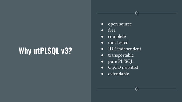 Test Driven Development For Plsql With Utplsql V3 Ppt