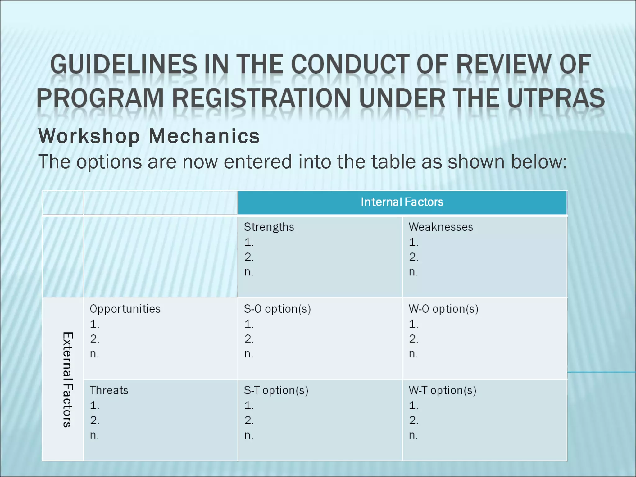 Utpras review guidelines presentation | PPT