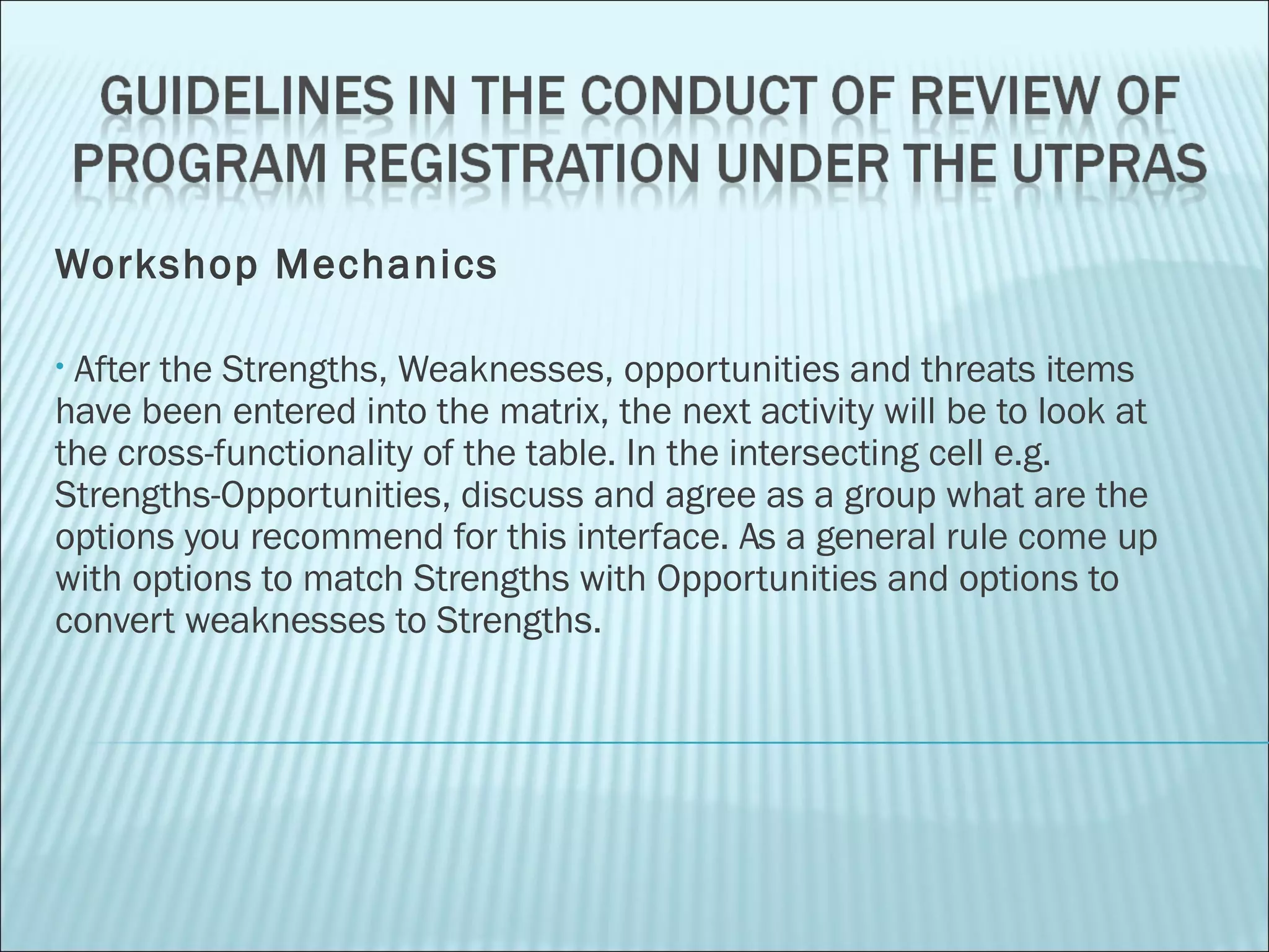 Utpras review guidelines presentation | PPT