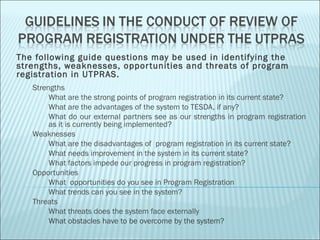 Utpras review guidelines presentation | PPT