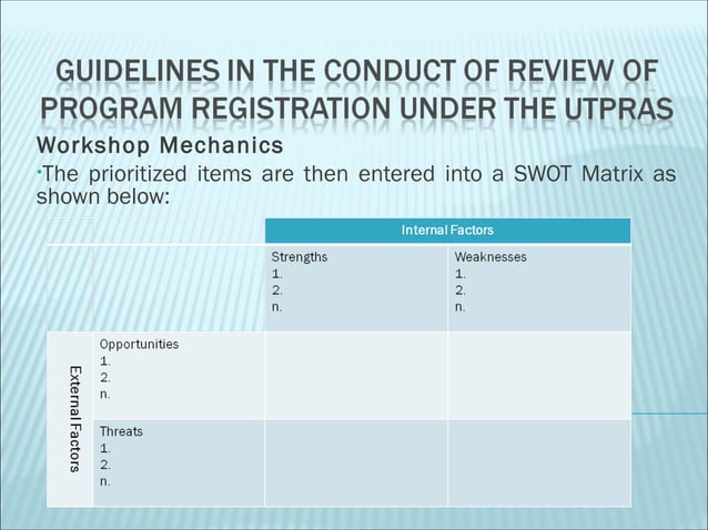 Utpras review guidelines presentation | PPT | Business and Finance