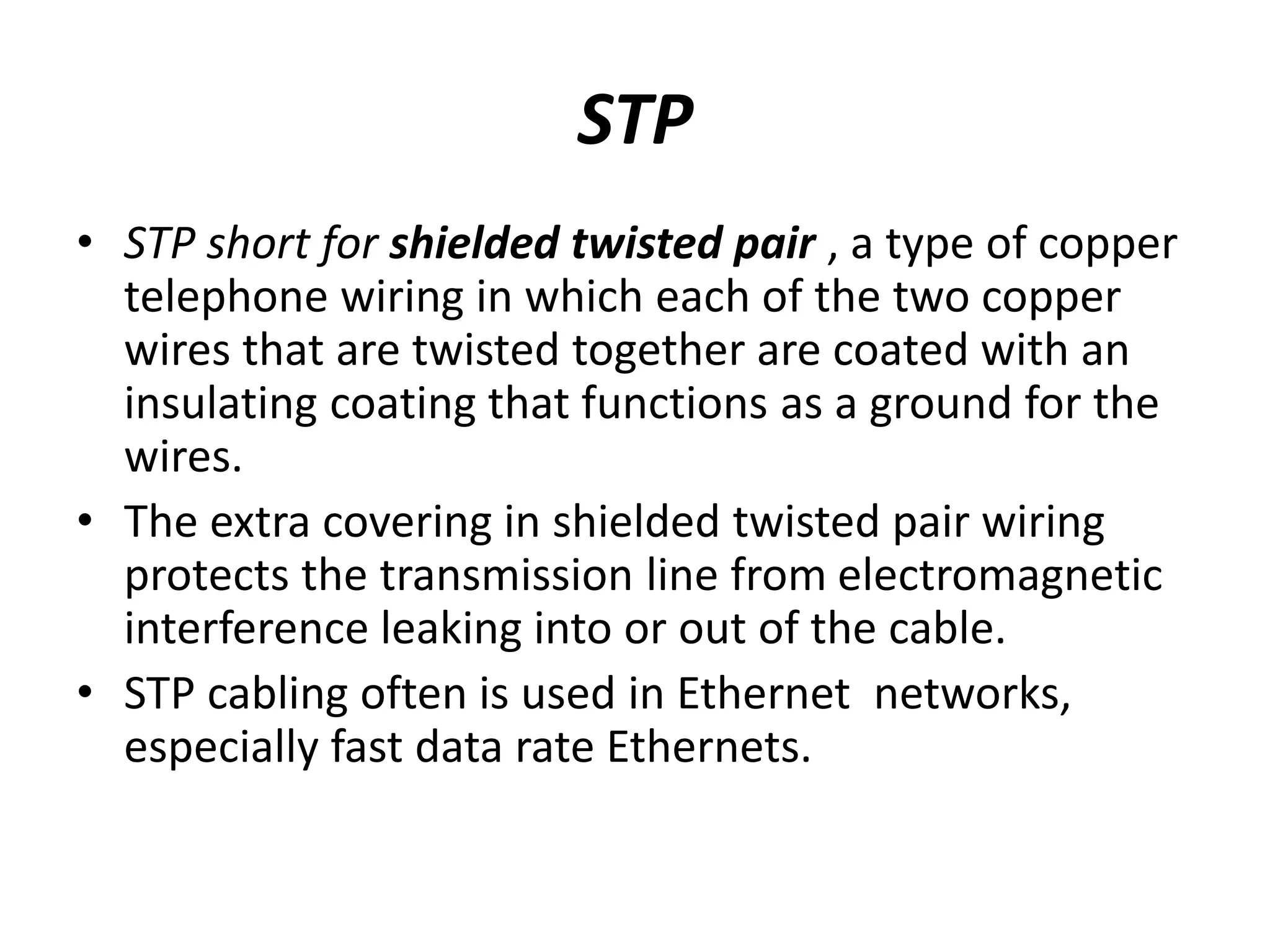 UTP and STP | PPTX