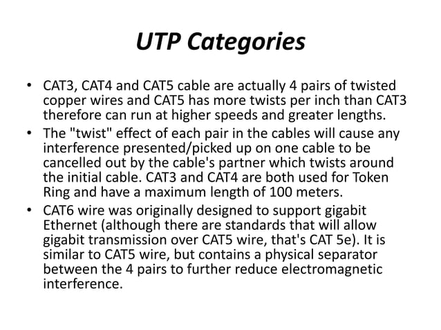 UTP and STP | PPTX