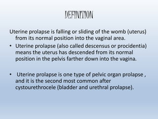 Uterine prolapse | PPTX