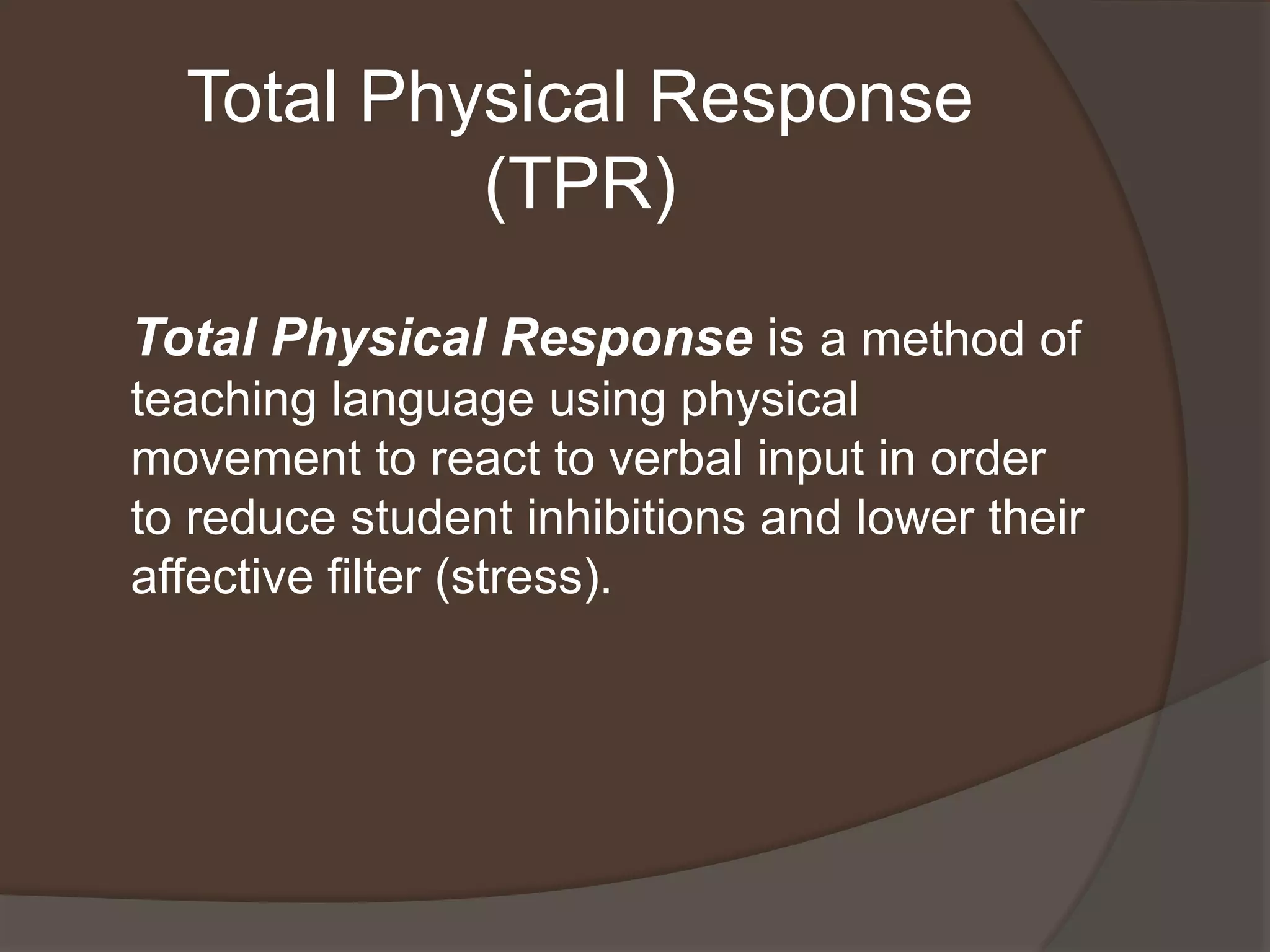 Teaching Children using TPR | PPTX