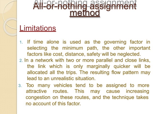 Methods of route assignment | PPTX