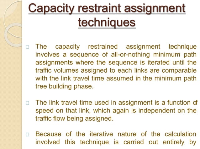 Methods of route assignment | PPTX
