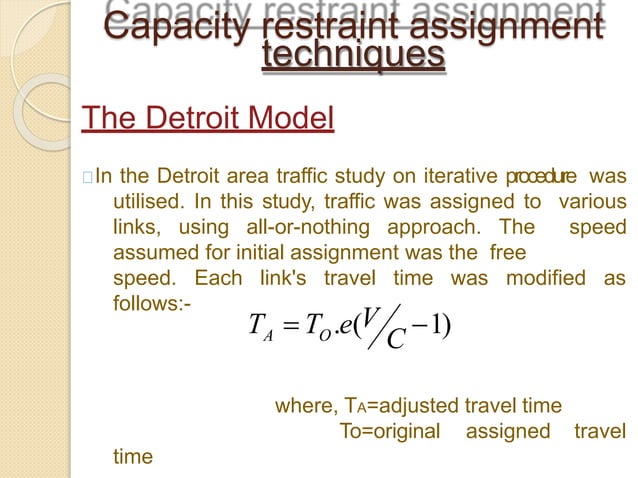 Methods of route assignment | PPTX