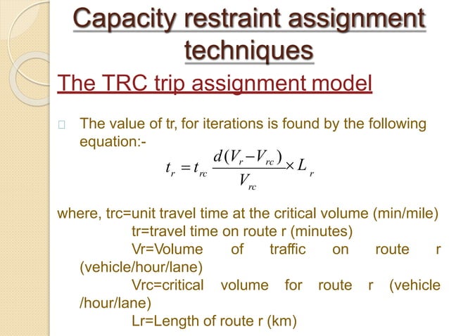 Methods of route assignment | PPTX