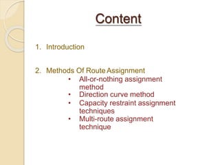 Methods of route assignment | PPTX
