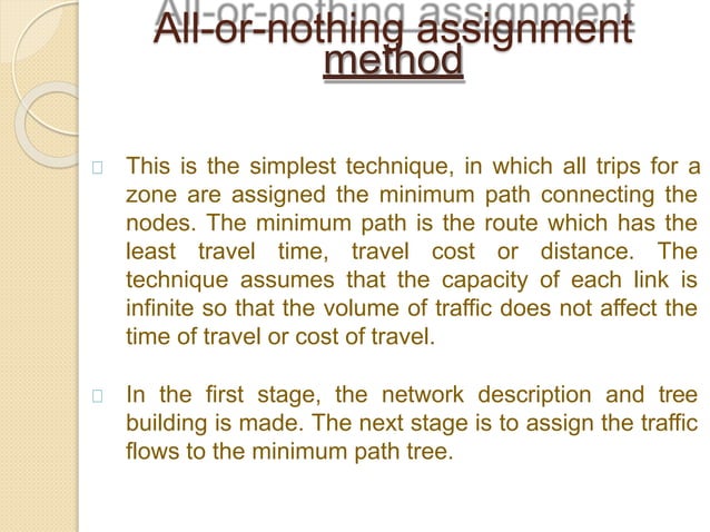 Methods of route assignment | PPTX