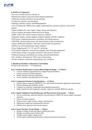 Comprehensive Electronic PCB and Hardware Product Development Course | PDF
