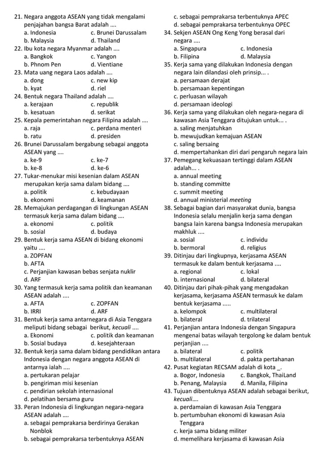 Soal UTS 2 PKn Kelas 6 | PDF