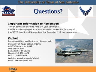 UTSA AFROTC Recruiting PowerPoint | PPT