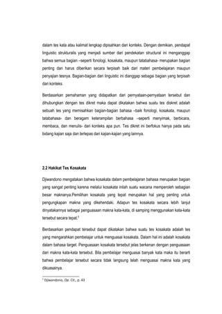 Pengembangan Tes Kosakata dengan Ancangan Descrete | DOC