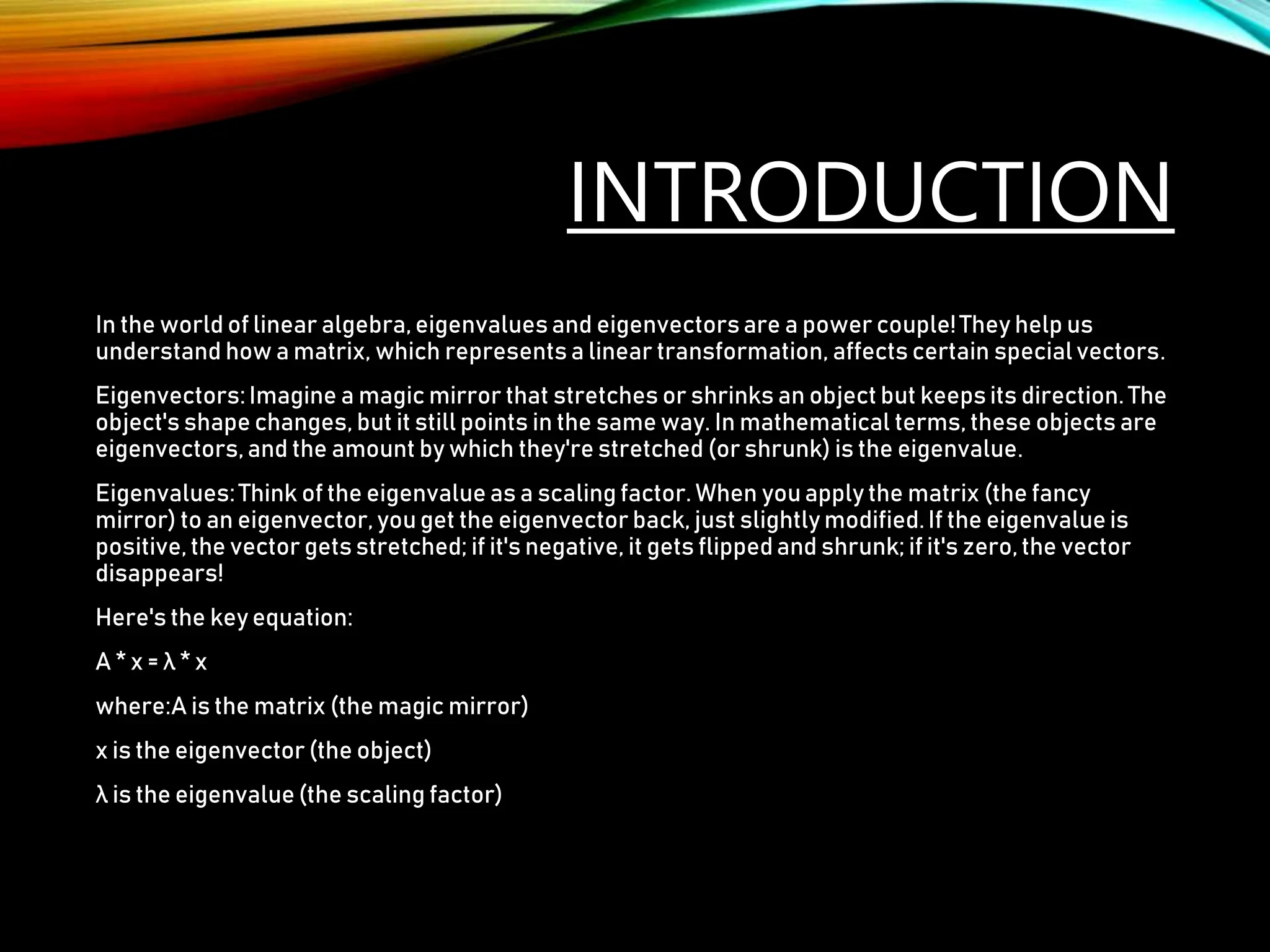 Eigen values and Eigen vectors ppt world | PPT