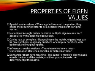 Eigen values and Eigen vectors ppt world | PPT
