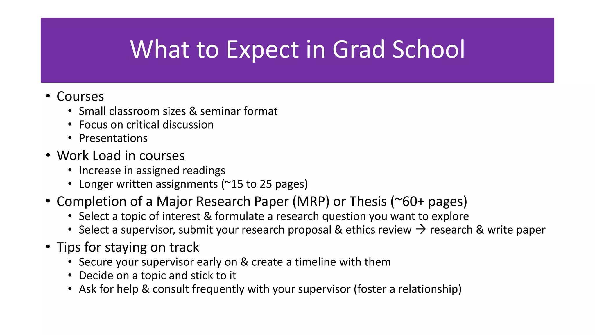 Applying to Graduate School | PPTX