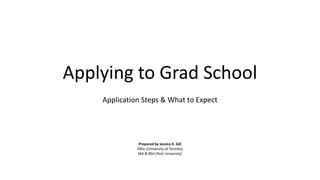 Applying to Graduate School | PPTX