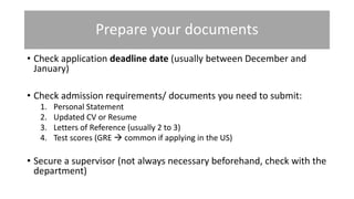 Applying to Graduate School | PPTX