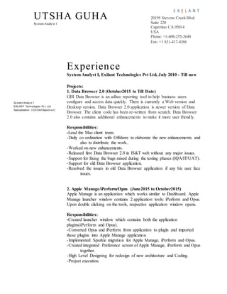 Utsha Guha: Mac OS X/COCOA Developer in Xcode | DOCX | Operating Systems | Computer Software and ...