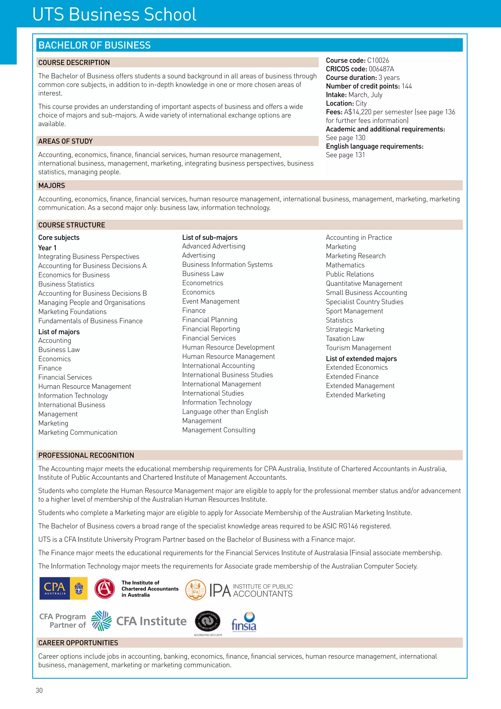 ศึกษาต่อออสเตรเลีย ที่ University of Technology, Sydney - UTS | PDF