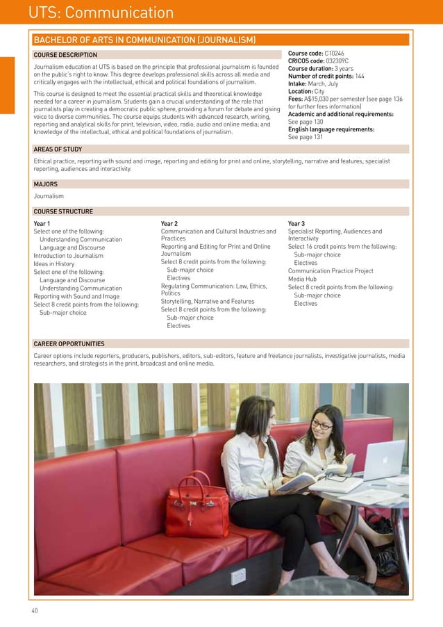 ศึกษาต่อออสเตรเลีย ที่ University of Technology, Sydney - UTS | PDF