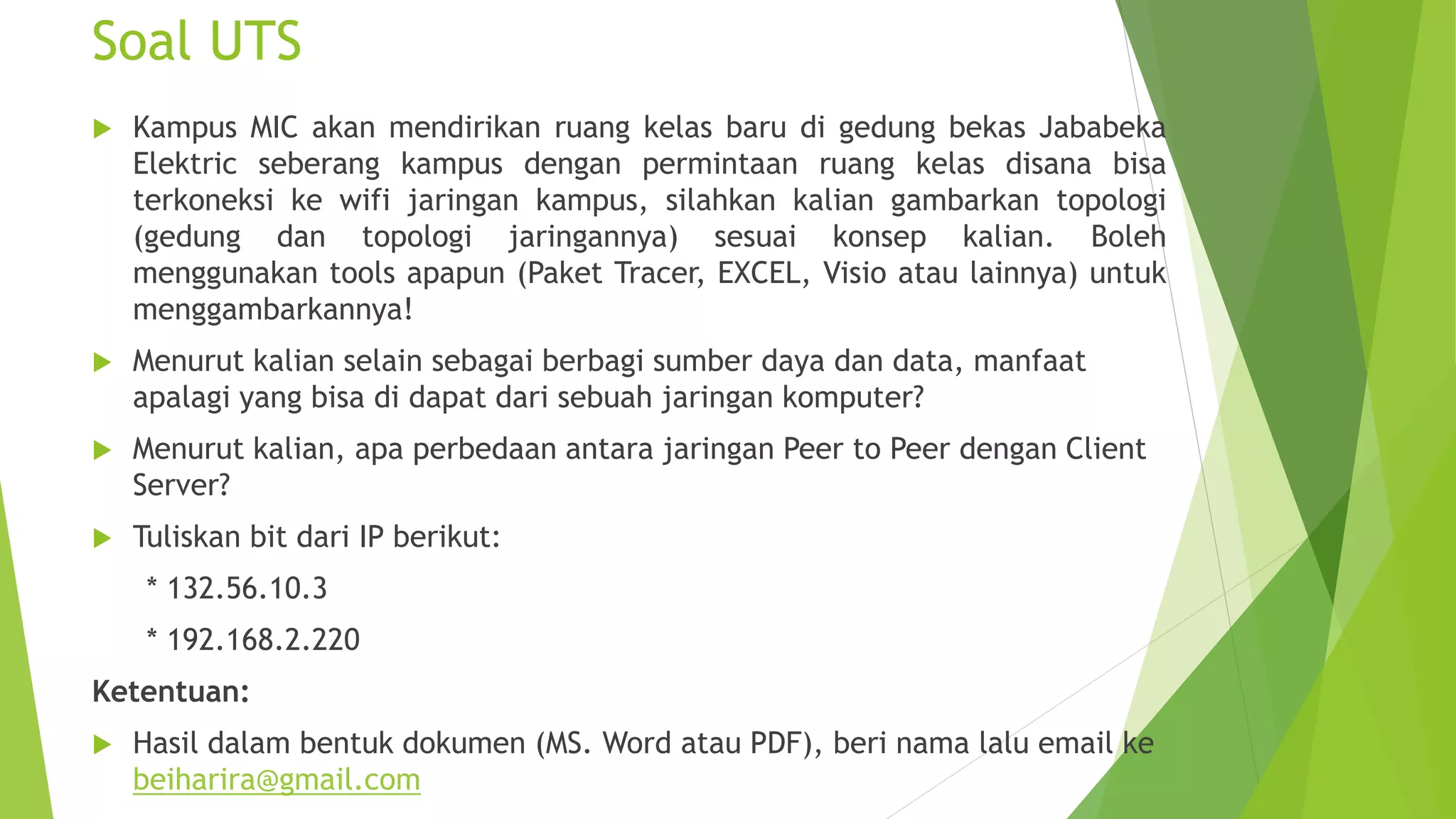 UTS Jarkom - MIC | PPT