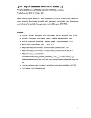 Elemen dan Model Media Massa - Koran SINDO | DOC