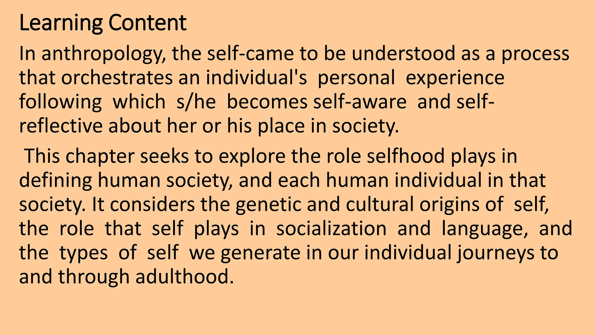 UTS_L3 Anthropological Perspective of the Self.pptx | Science
