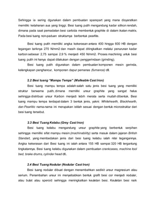 Pengetahuan Bahan Teknik Cast Iron (Besi Tuang) | DOCX