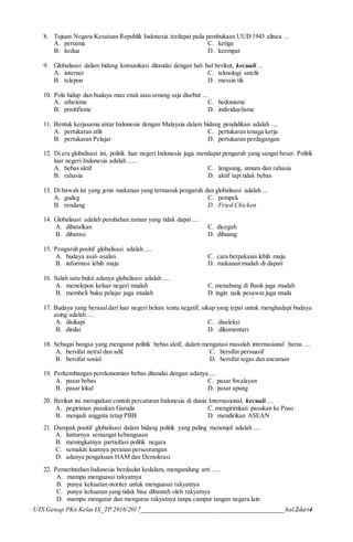 Uts p kn genap 2016 2017 ix | PDF