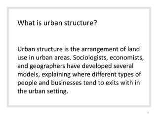 Uts ppt Urban forms and structure: Point, Linear, Radial, and Poly ...