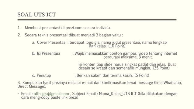 Uts praktek ict grade 9 | PPT