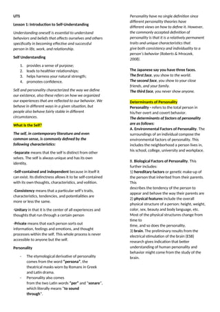 Understanding the self reviewer. .docx