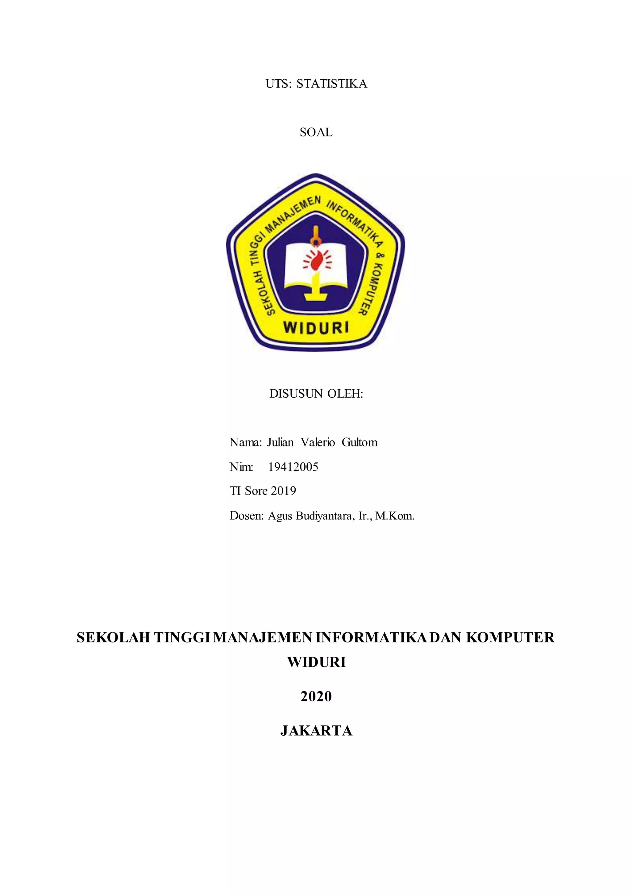 Uts statistika | DOCX