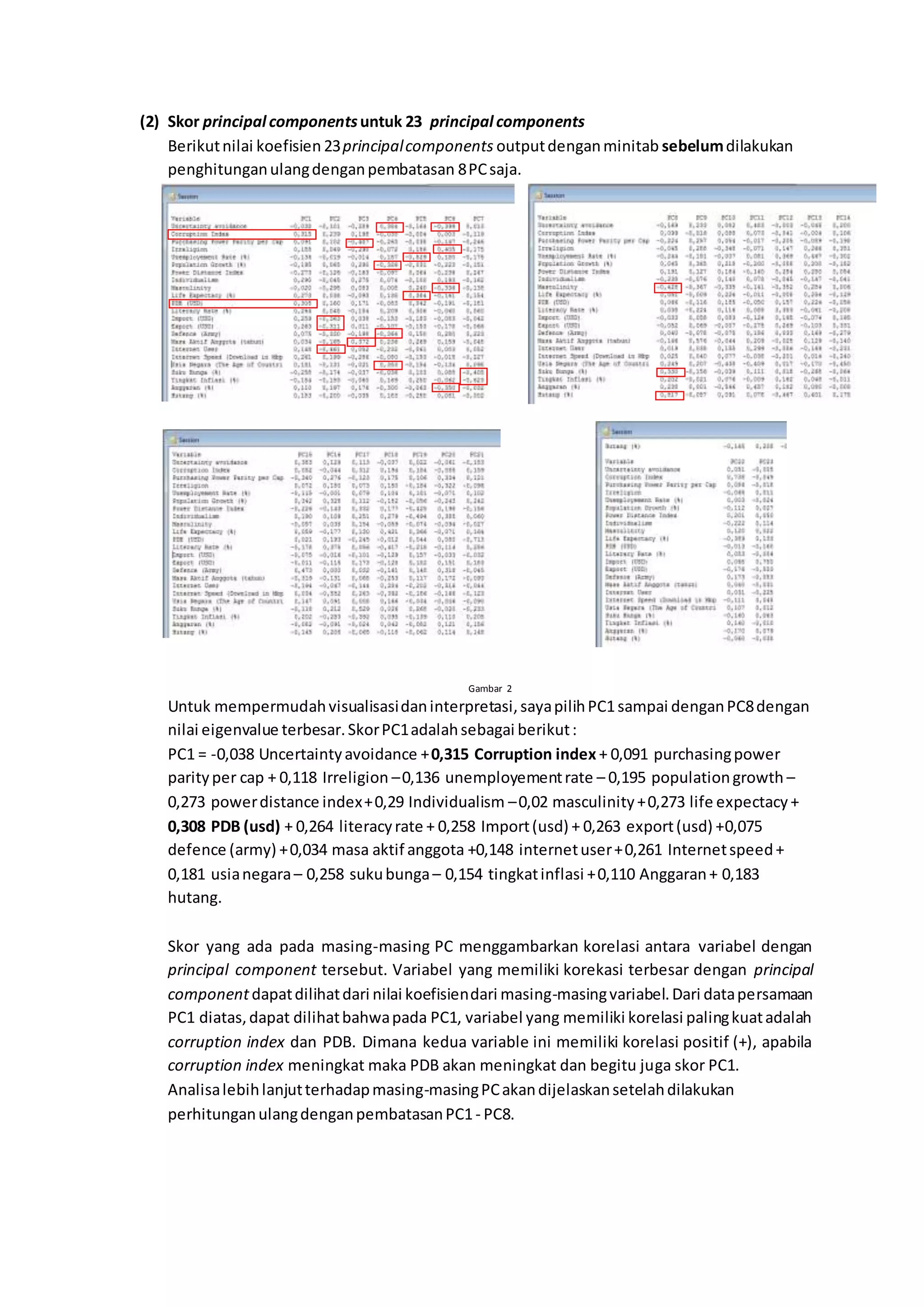 Analisa Principal Component Analysis (PCA) | PDF