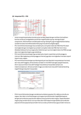 Analisa Principal Component Analysis (PCA) | DOCX