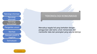 Uts teknologi informasi dan komunikasi | PPTX