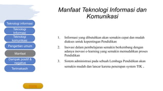 Uts teknologi informasi dan komunikasi | PPTX