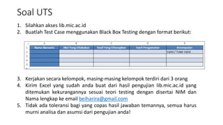 UTS testing dan implementasi | PPT