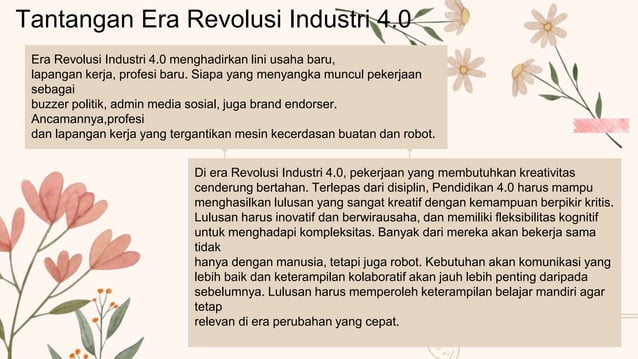 Pendidikan di Era Revolusi 4.0 | PPTX