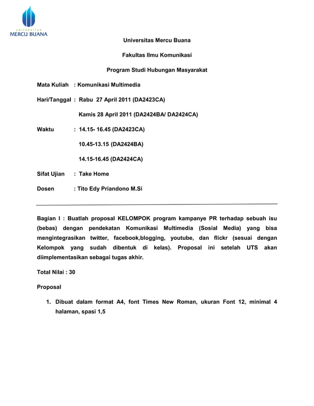 Uts universitas mercu buana | PDF