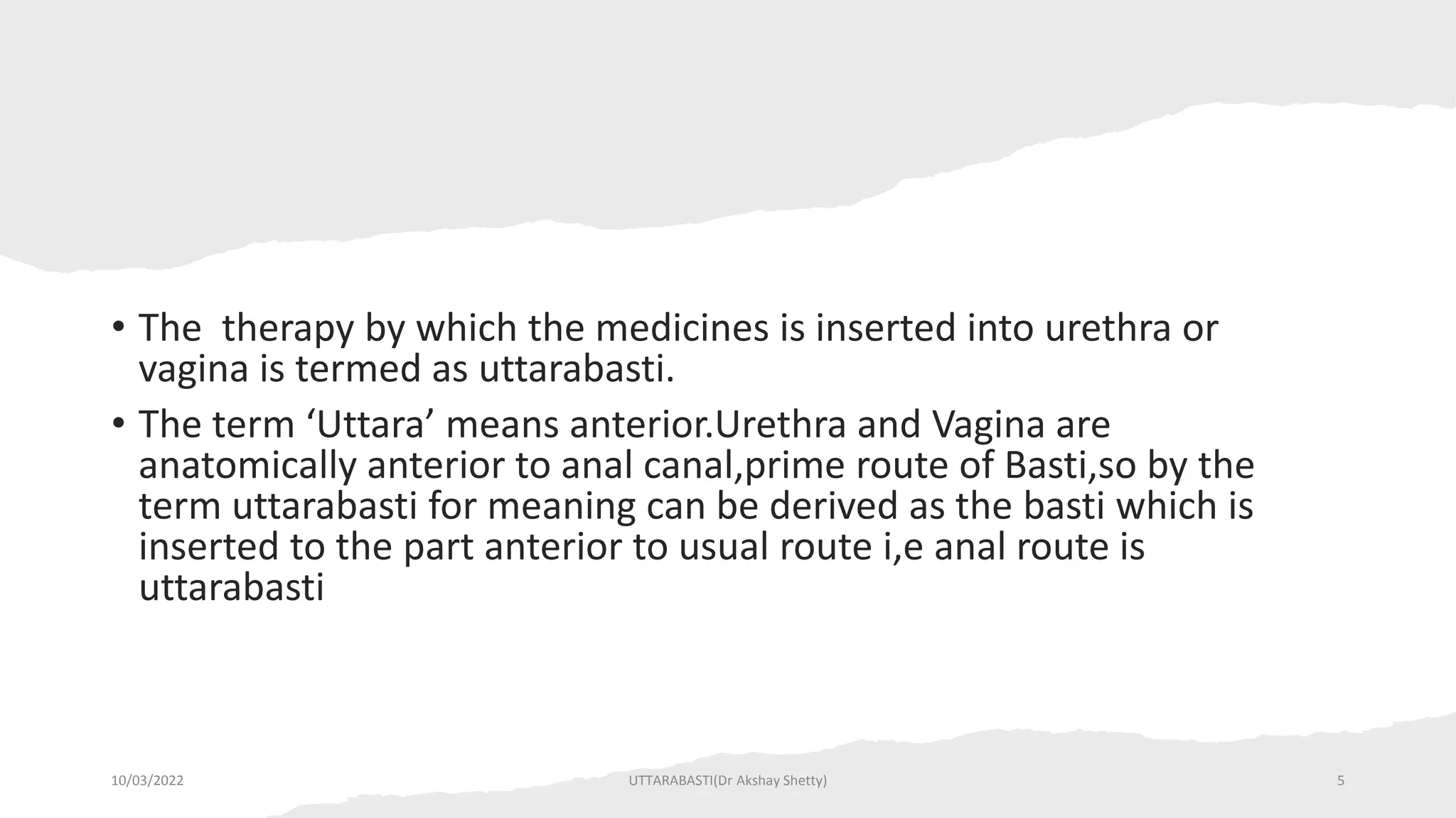 Uttara basti Indications & Contraindications | PPTX