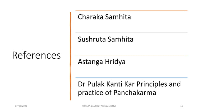 Uttara basti netra,Putaka & Matra | PPT
