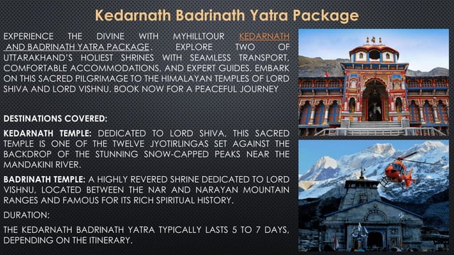 MyHillTour Uttarakhand chardham yatra package | PPTX