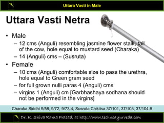 Uttara vasti in male | PDF