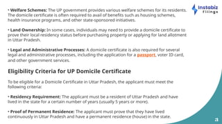 UP Domicile Certificate: Eligibility and Application Process | PPTX