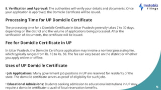 UP Domicile Certificate: Eligibility and Application Process | PPTX