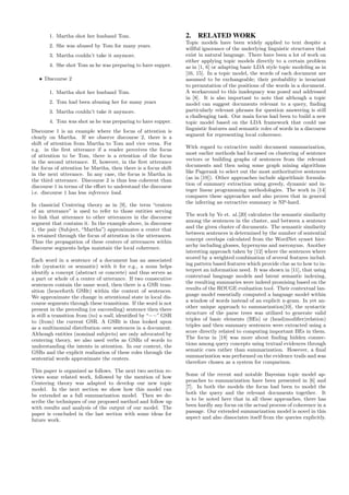 Utterance Topic Model for Generating Coherent Summaries | PDF